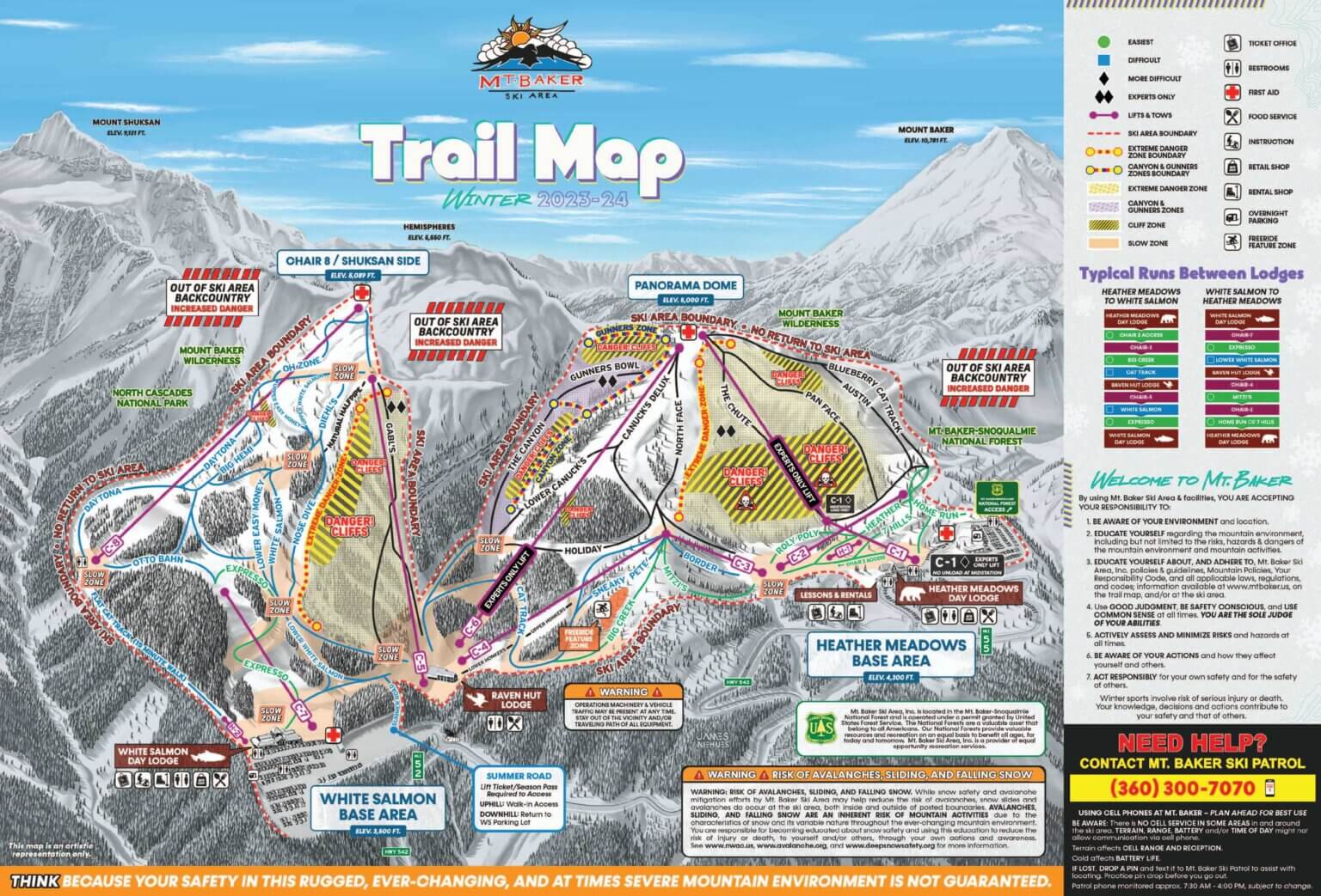 Trail Map - Mt. Baker Ski Area